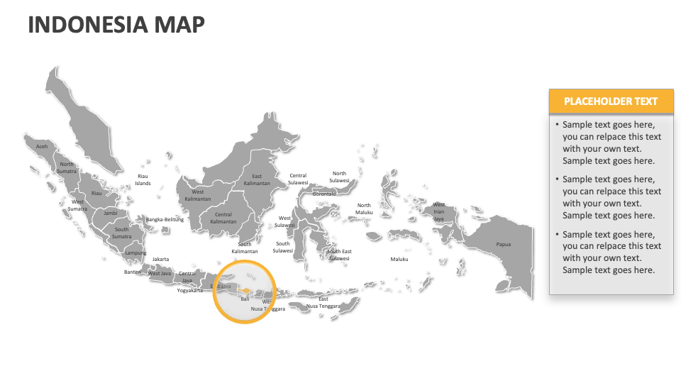 Indonesia Map for Google Slides and PowerPoint - PPT Slides