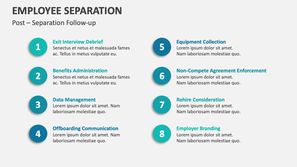 Employee Separation Template for Google Slides and PowerPoint - PPT Slides