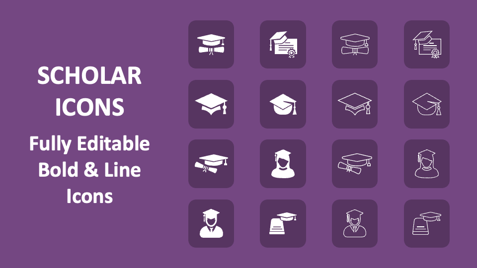 Scholar Icons for Google Slides and PowerPoint