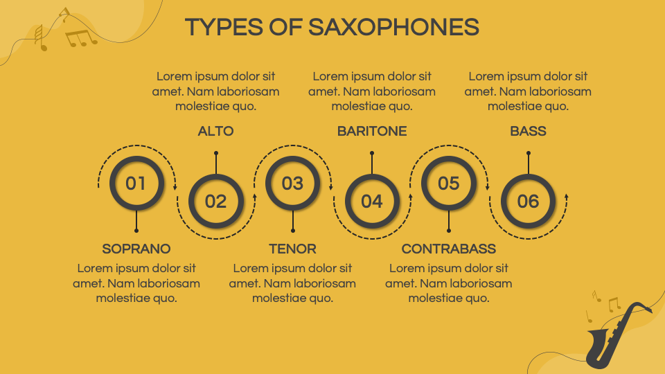 Free Saxophone Theme for Google Slides and PowerPoint