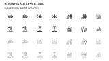 Business Success Icons for Google Slides and PowerPoint