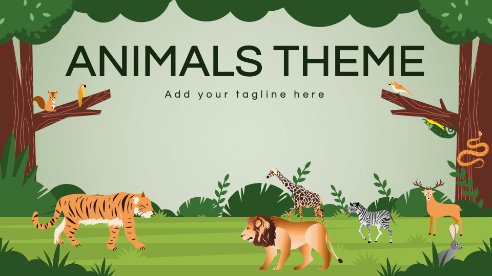 Free Animals Presentation Theme for Google Slides and PowerPoint