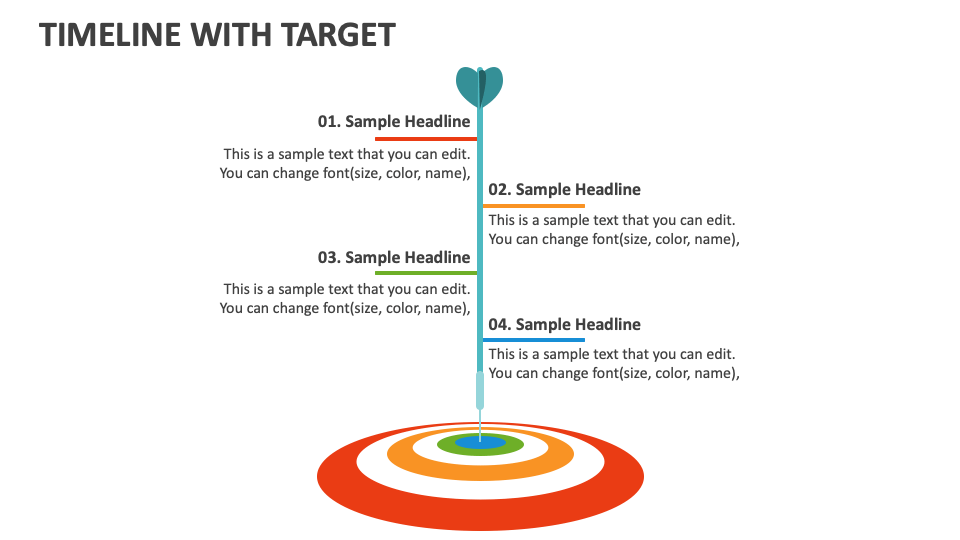 Timeline With Target PowerPoint and Google Slides Template - PPT Slides