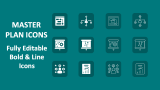 Master Plan Icons for Google Slides and PowerPoint