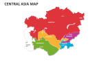 Central Asia map for Google Slides and PowerPoint - PPT Slides
