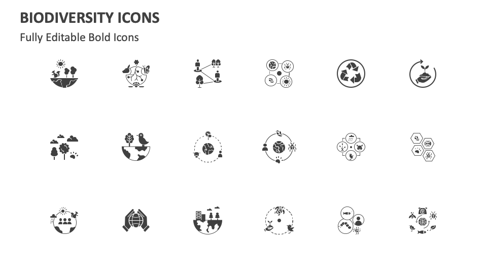 Biodiversity Icons for Google Slides and PowerPoint