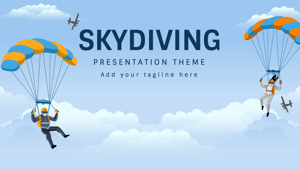 Free Skydiving Presentation Theme for Google Slides and PowerPoint