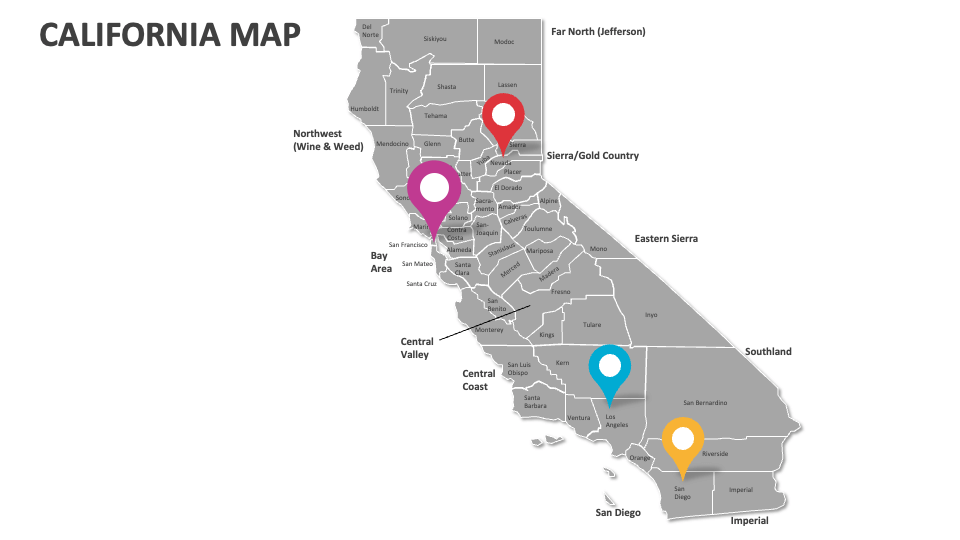 California Map for Google Slides and PowerPoint - PPT Slides
