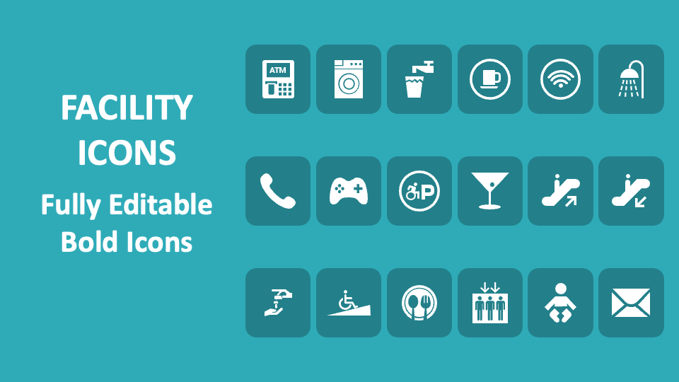 Facility Icons for Google Slides and PowerPoint