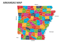 Arkansas Map for Google Slides and PowerPoint - PPT Slides