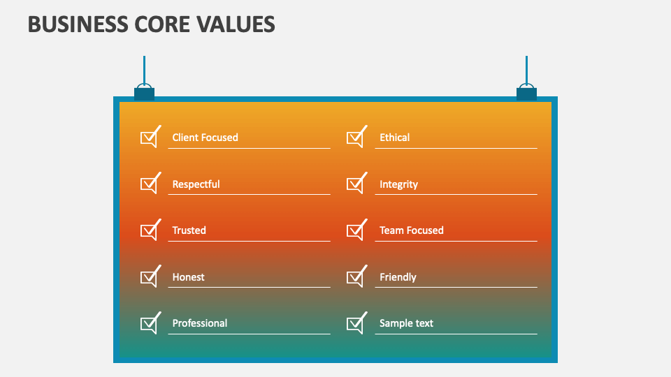 Business Core Values Template for PowerPoint and Google Slides - PPT Slides