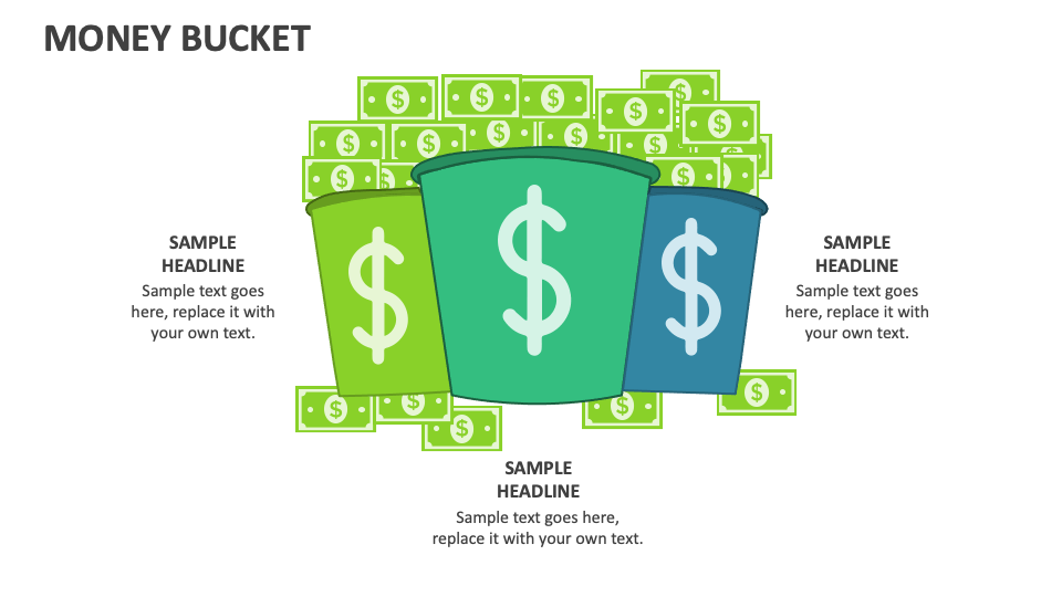 Money Bucket PowerPoint and Google Slides Template - PPT Slides