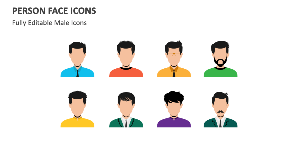 Person Face Icons for Google Slides and PowerPoint