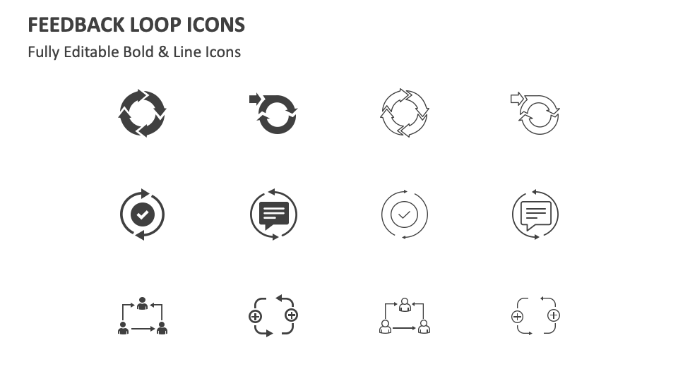 Feedback Loop Icons for Google Slides and PowerPoint