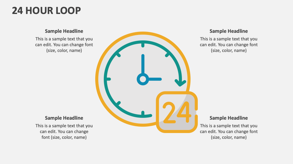 24 Hour Loop PowerPoint and Google Slides Template - PPT Slides