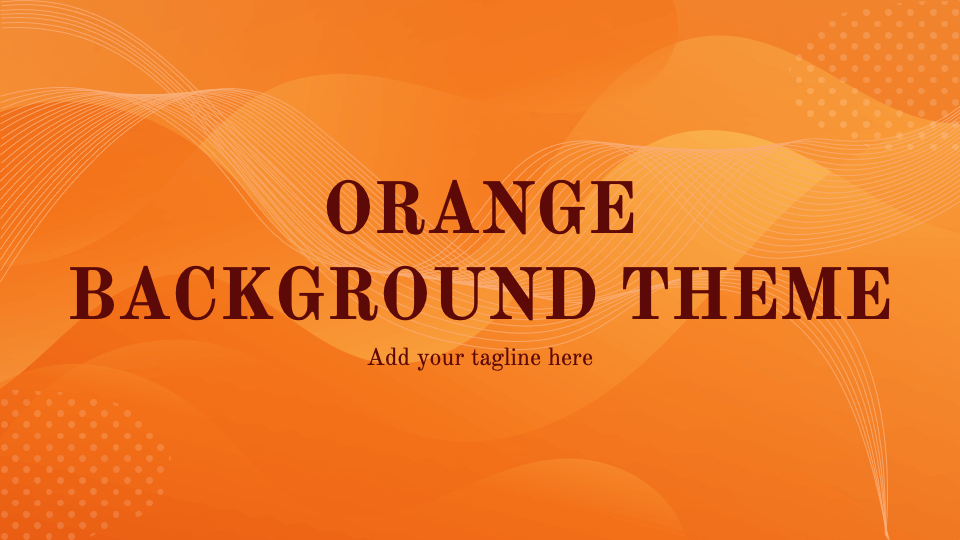 Orange Presentation Theme for PowerPoint and Google Slides - PPT Slides