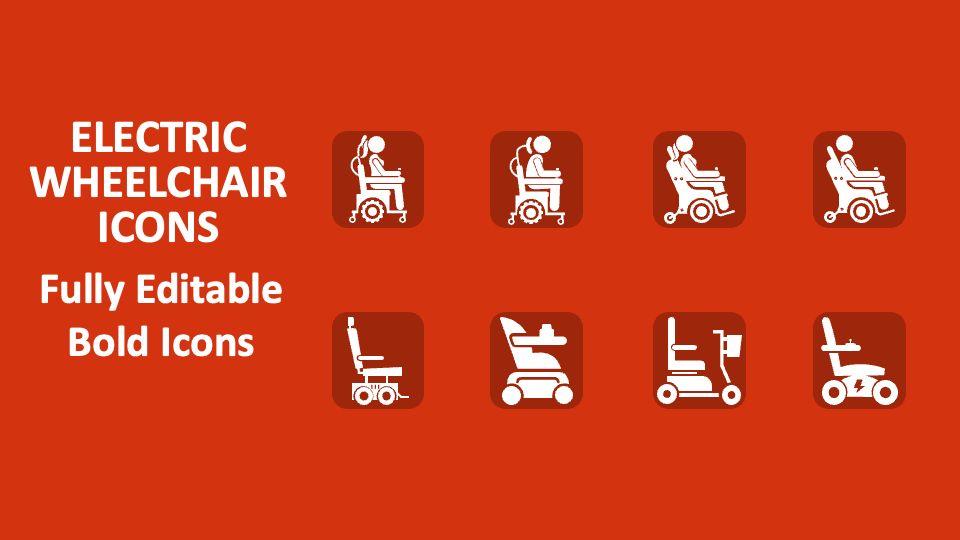 Electric Wheelchair Icons for Google Slides and PowerPoint