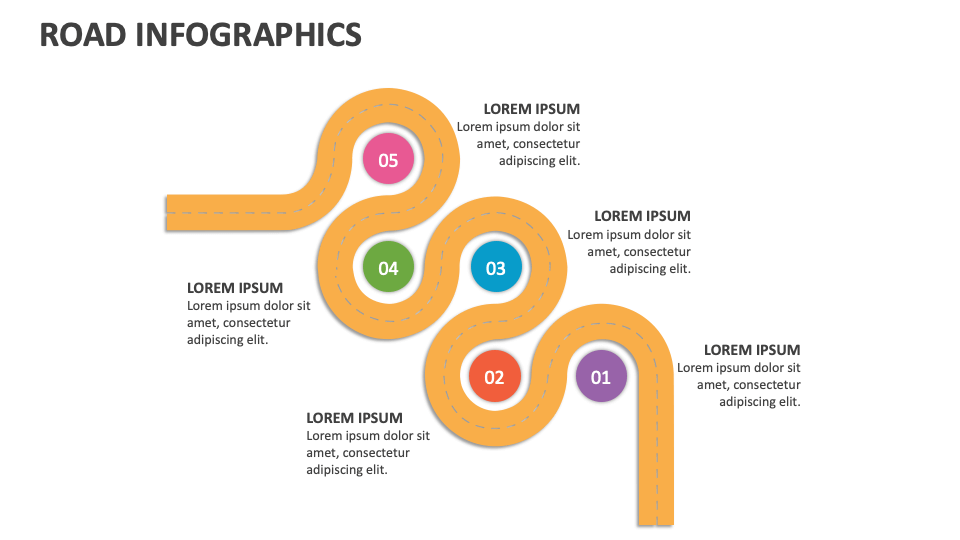 Road Infographics Template for PowerPoint and Google Slides - PPT Slides