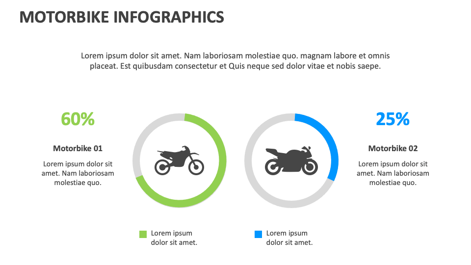 Motorbike Infographics for Google Slides and PowerPoint - PPT Slides