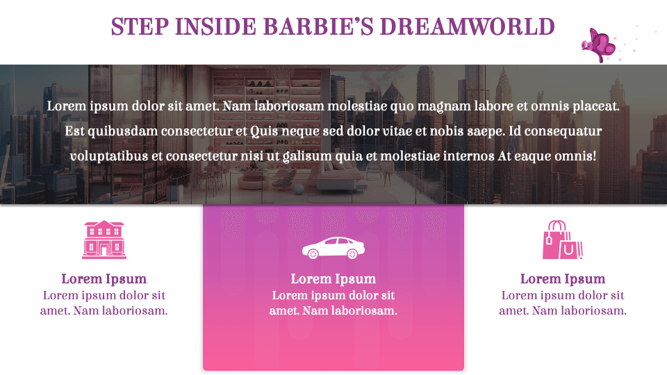 Free Creative Barbie Theme for Google Slides and PowerPoint