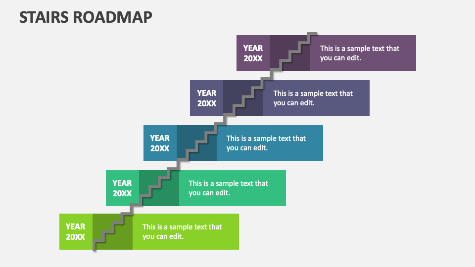 Stairs Roadmap PowerPoint and Google Slides Template - PPT Slides