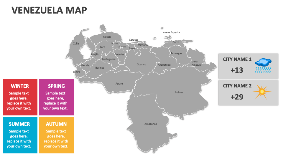Venezuela Map for Google Slides and PowerPoint - PPT Slides