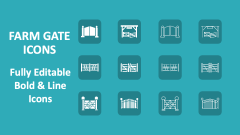 Farm Gate Icons for Google Slides and PowerPoint