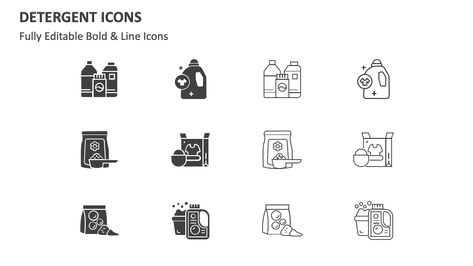Detergent Icons for PowerPoint and Google Slides - PPT Slides