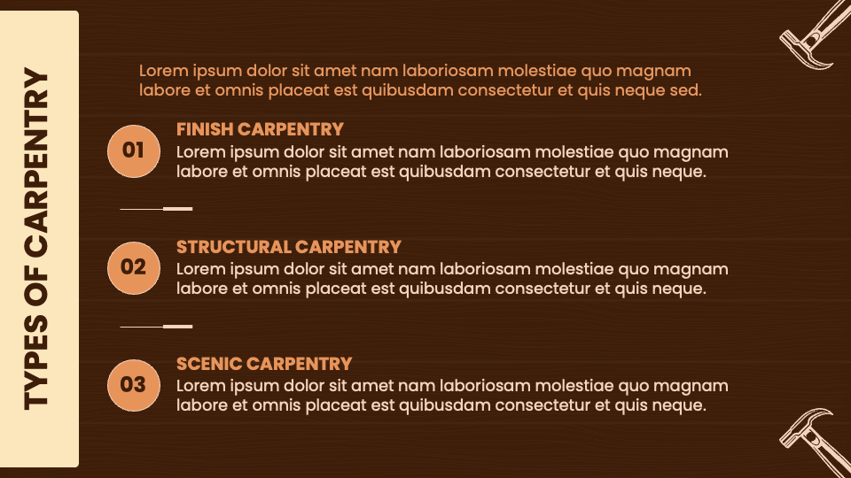 Free Carpentry Theme for Google Slides and PowerPoint