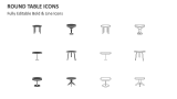 Round Table Icons for Google Slides and PowerPoint