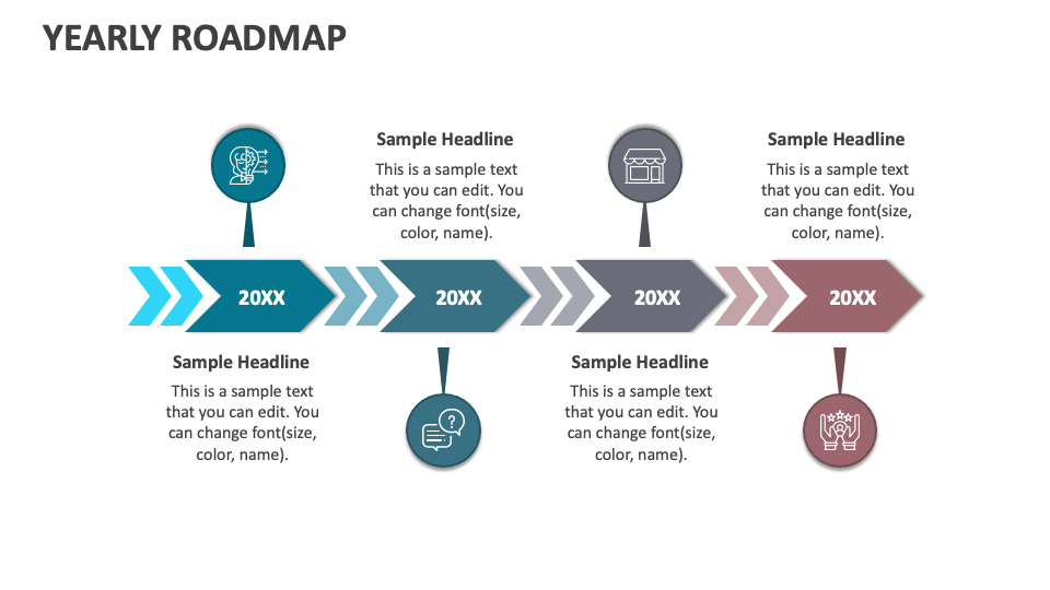 Yearly Roadmap PowerPoint and Google Slides Template - PPT Slides