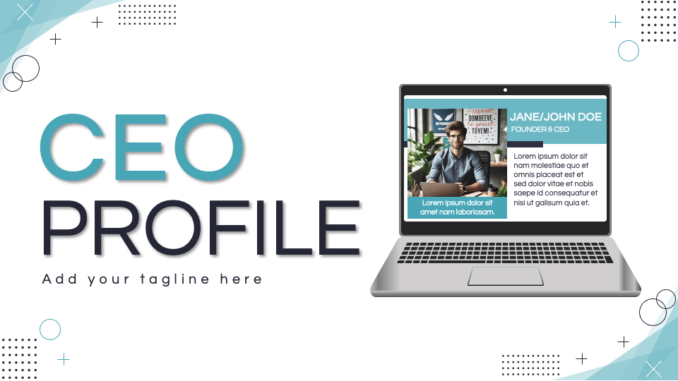 CEO Profile Template for Google Slides and PowerPoint - PPT Slides