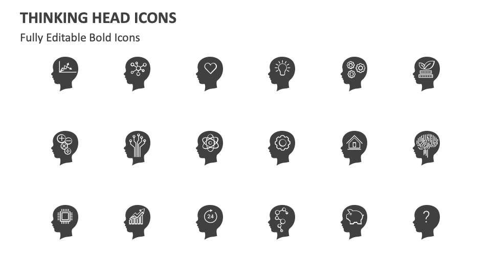 Thinking Head Icons for Google Slides and PowerPoint