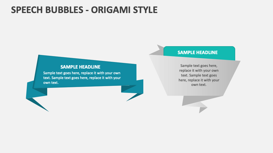 Speech Bubbles - Origami Style Template for PowerPoint and Google ...