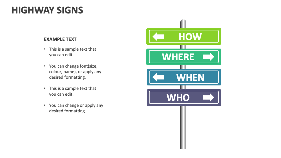 Highway Signs Template for PowerPoint and Google Slides - PPT Slides