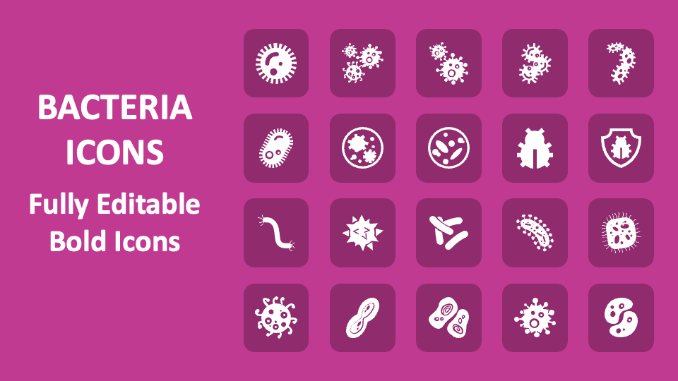 Bacteria Icons for Google Slides and PowerPoint