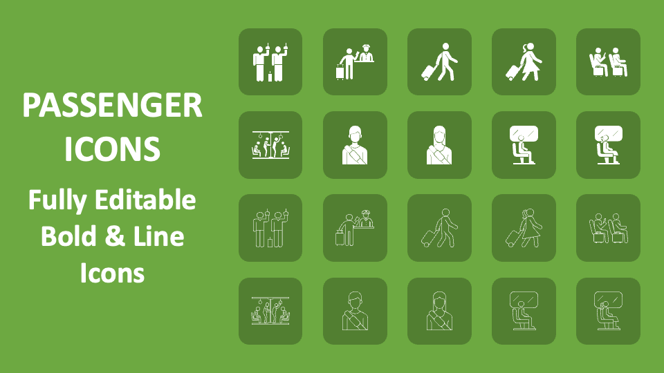 Passenger Icons for Google Slides and PowerPoint