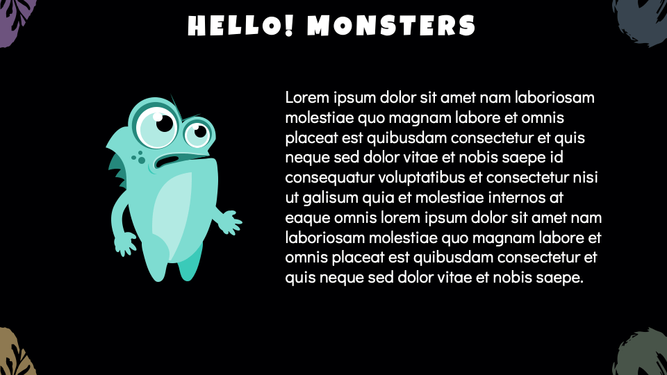 Free Monsters Presentation Theme for Google Slides and PowerPoint