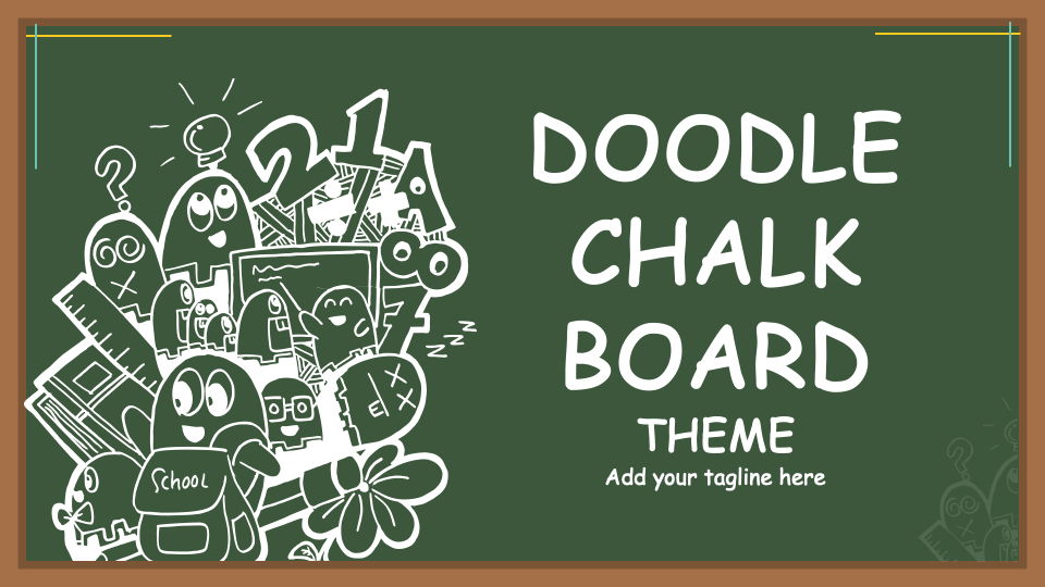 Free Doodle Chalkboard Theme for Google Slides and PowerPoint