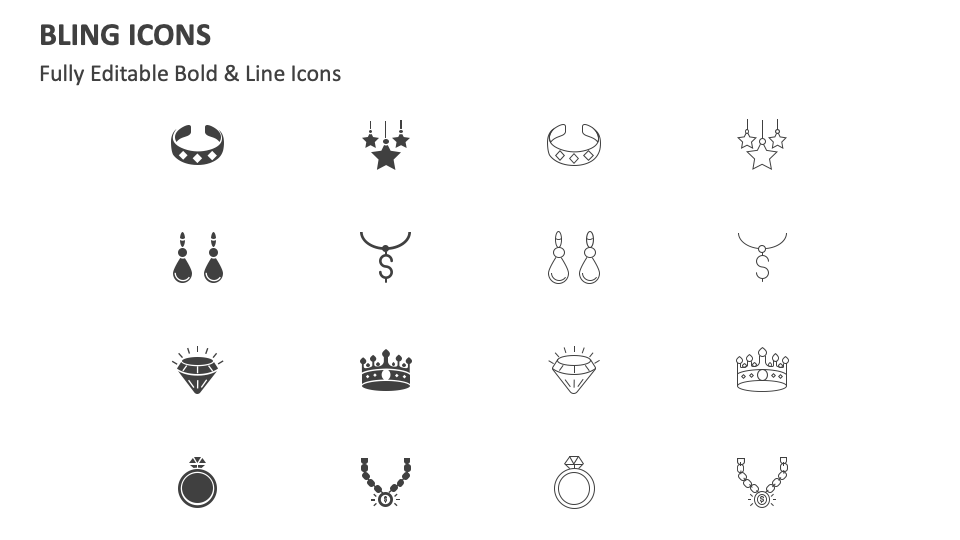 Bling Icons for Google Slides and PowerPoint