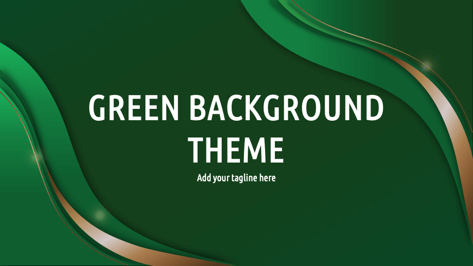 Green Background Presentation Theme for PowerPoint and Google Slides ...
