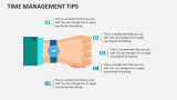 Time Management Tips PowerPoint and Google Slides Template - PPT Slides
