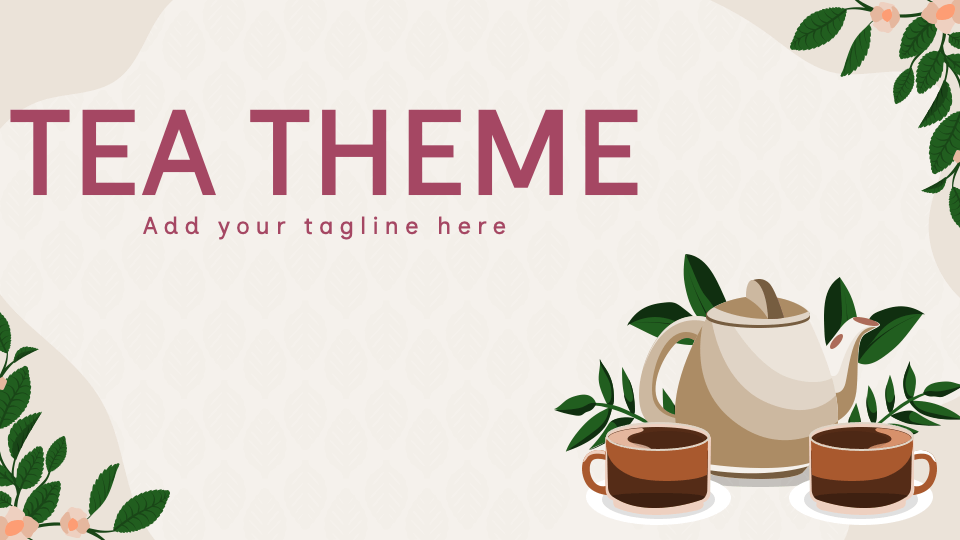 Free Tea Presentation Theme for Google Slides and PowerPoint