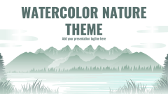Free Watercolor Nature Presentation Theme for Google Slides and PowerPoint