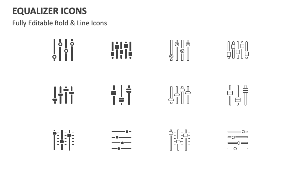 Equalizer Icons for Google Slides and PowerPoint