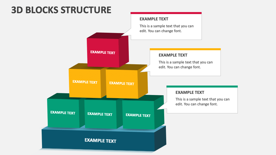 3D Blocks Structure Template for PowerPoint and Google Slides - PPT Slides