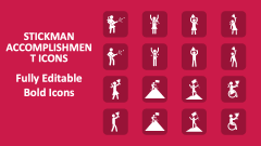 Stickman Accomplishment Icons for Google Slides and PowerPoint