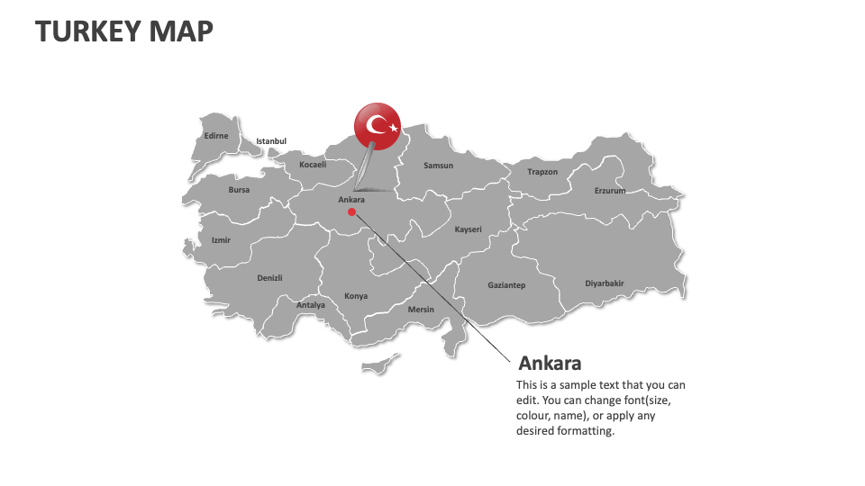 Turkey Map for Google Slides and PowerPoint - PPT Slides