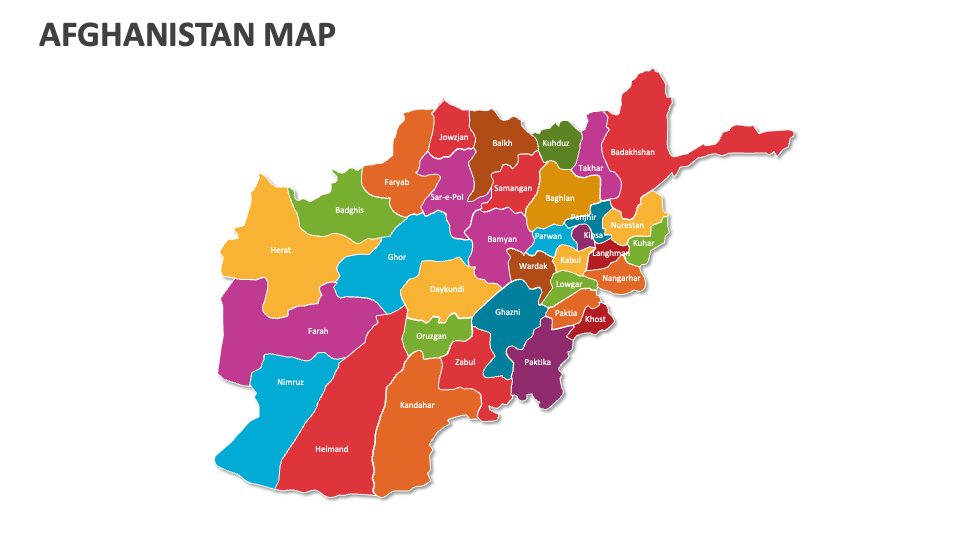 Afghanistan Map for Google Slides and PowerPoint - PPT Slides