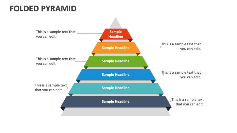 Folded Pyramid PowerPoint and Google Slides Template - PPT Slides